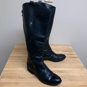 Sam Edelman Shoes | Sam Eldman Shalin Suede Faux Fur Black Boot New ...